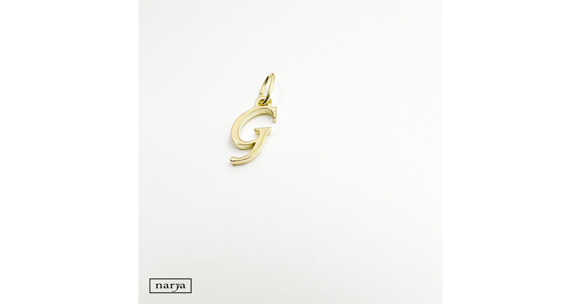Arany G betű medál - narya - ékszer webshop